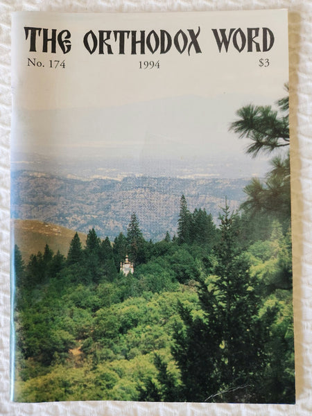 Orthodox Word 174 Jan-Feb 1994 RARE vg – notofthisworldiconsandbooks.com